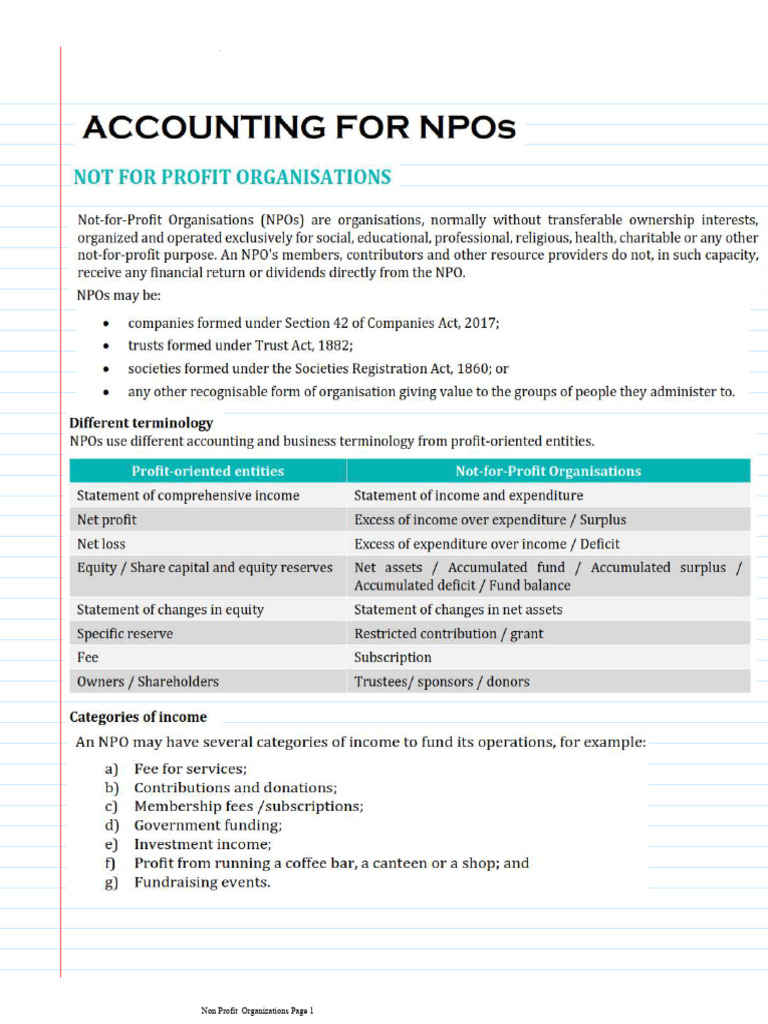Non Profit Organizations | PDF