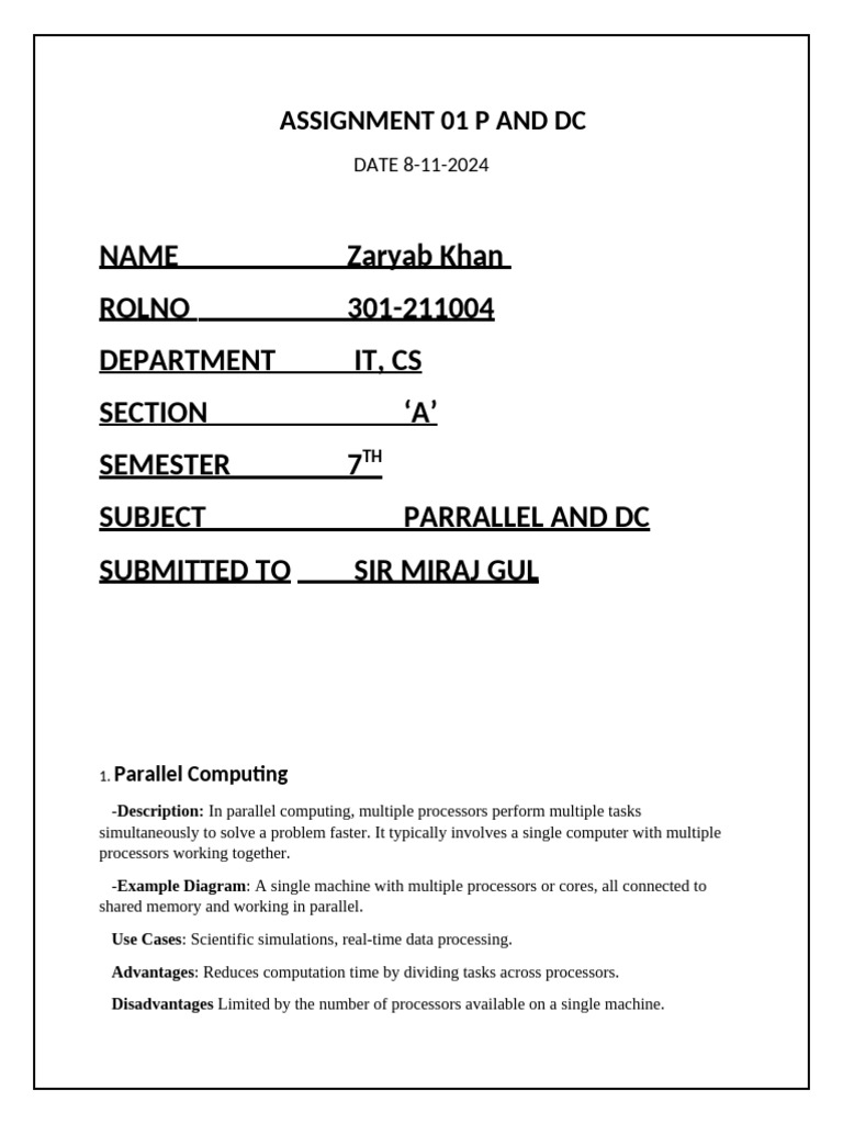 Parallel and Disputing Computing | PDF | Computer Cluster | Parallel Computing