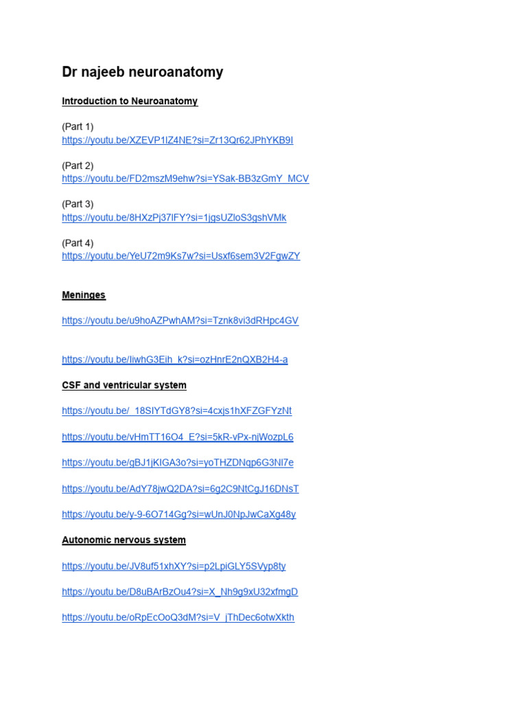 Dr najeeb neuroanatomy | PDF | Neuroscience | Nervous System