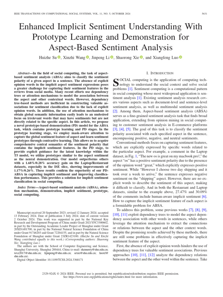 Enhanced Implicit Sentiment Understanding With Prototype Learning and Demonstration For Aspect ...
