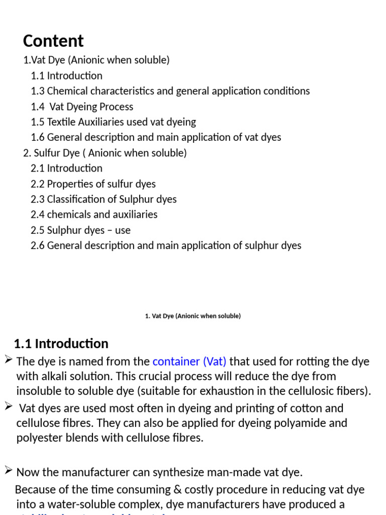 Sulfur Dye Manufacturing Overview | PDF | Dye | Dyeing