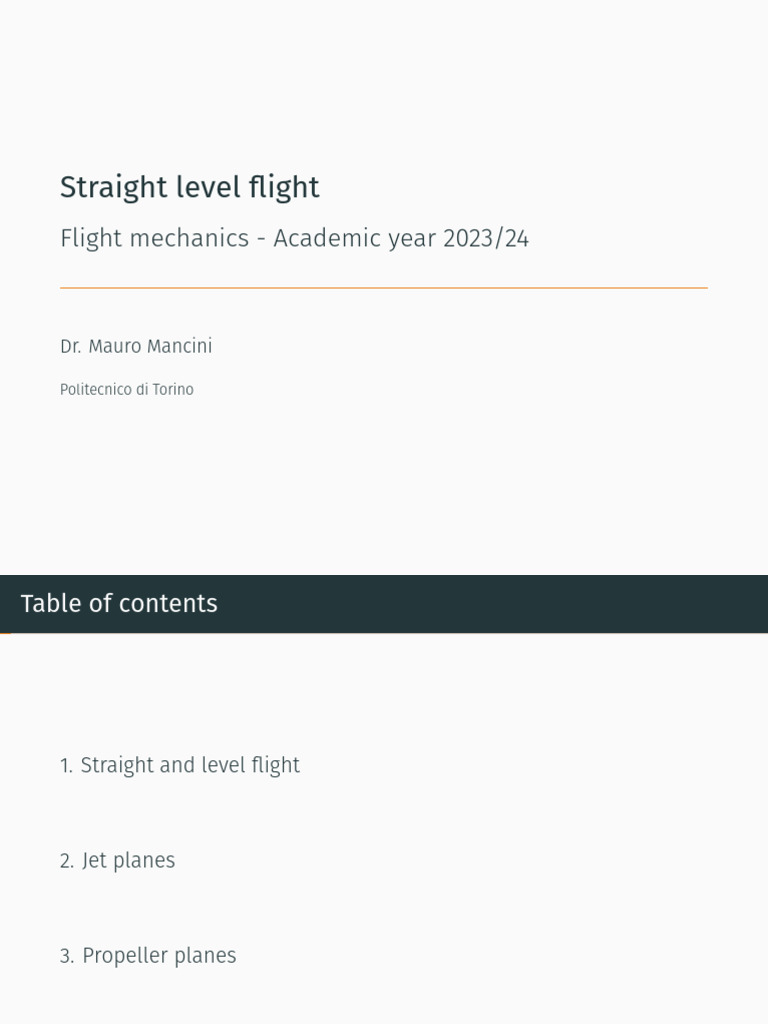 Understanding Straight Level Flight Mechanics | PDF | Flight | Drag ...