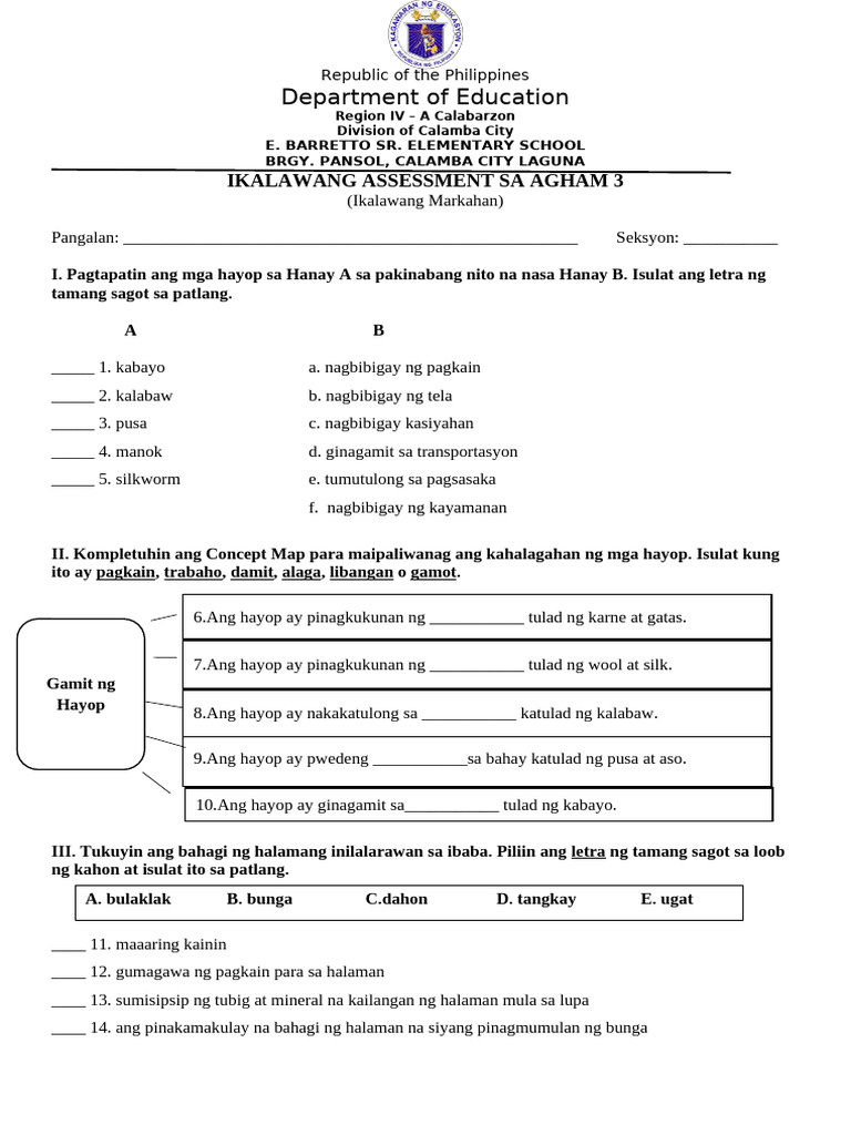Q2 Agham Summative 2 | PDF
