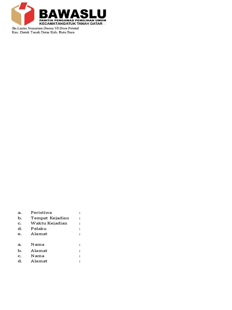 LHP Pendaftaran Pantarlih H 1 | PDF