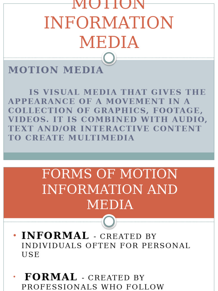 Motion Information Media | PDF | Image | Imaging