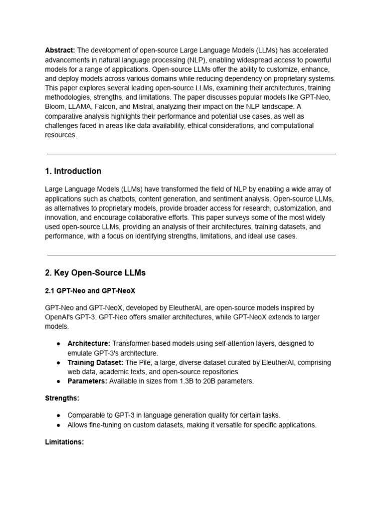 A Survey on Open-Source Large Language Models (LLMs)_ Architectures ... A Survey on Open-Source Large Language Models (LLMs)_ Architectures ...