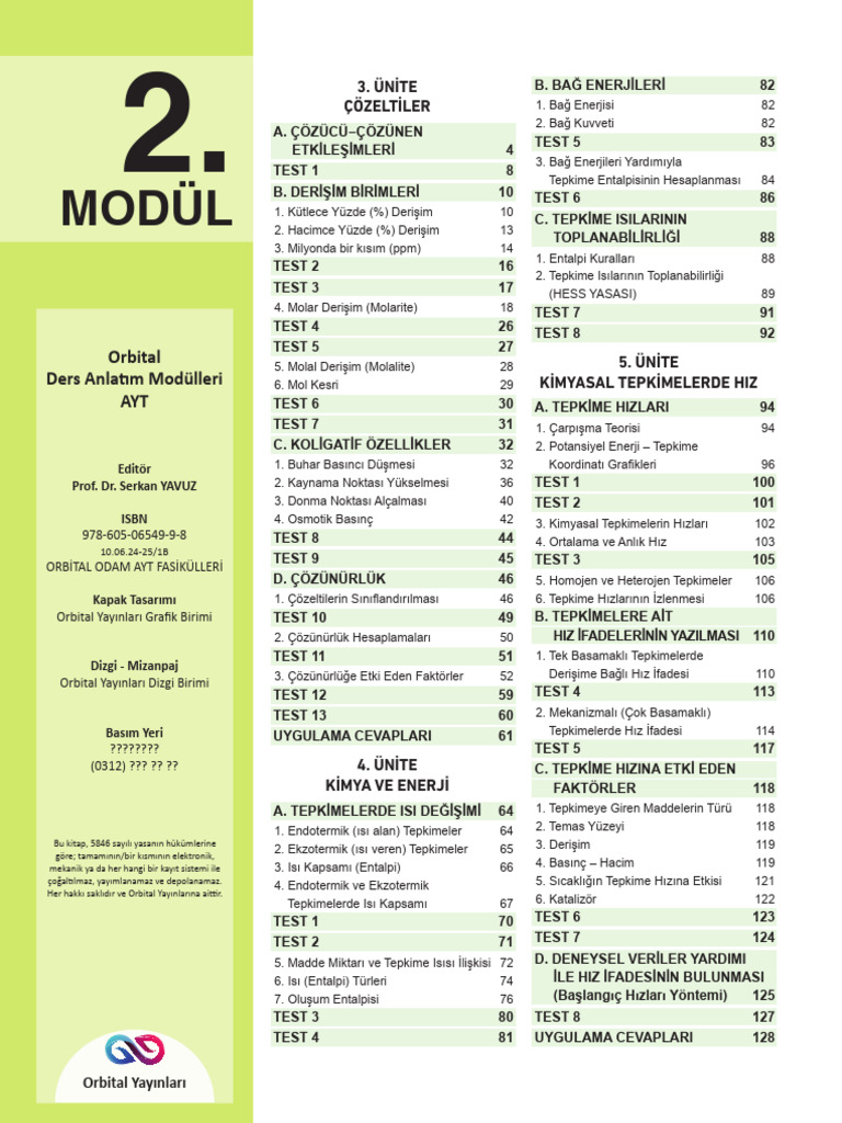 AYT Sınıf Modul 2 | PDF