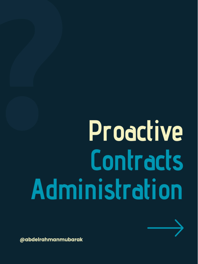 Proactive Contracts Administration 1728663534 | PDF | Business