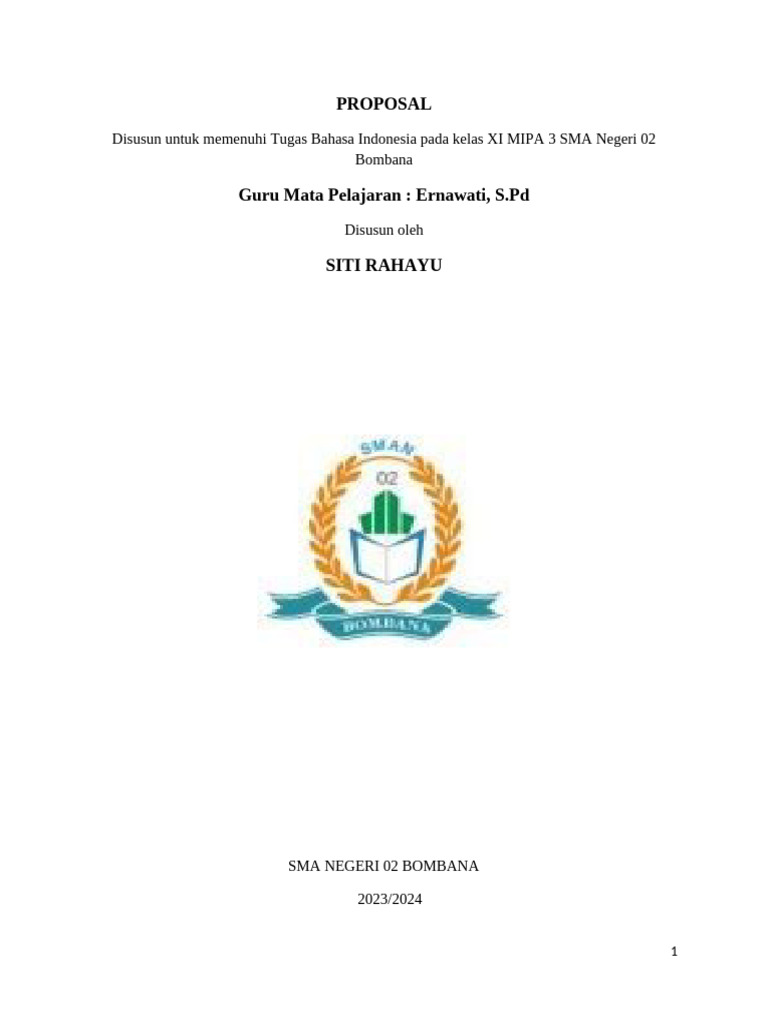 Makalah Penulisan Teks Proposal | PDF