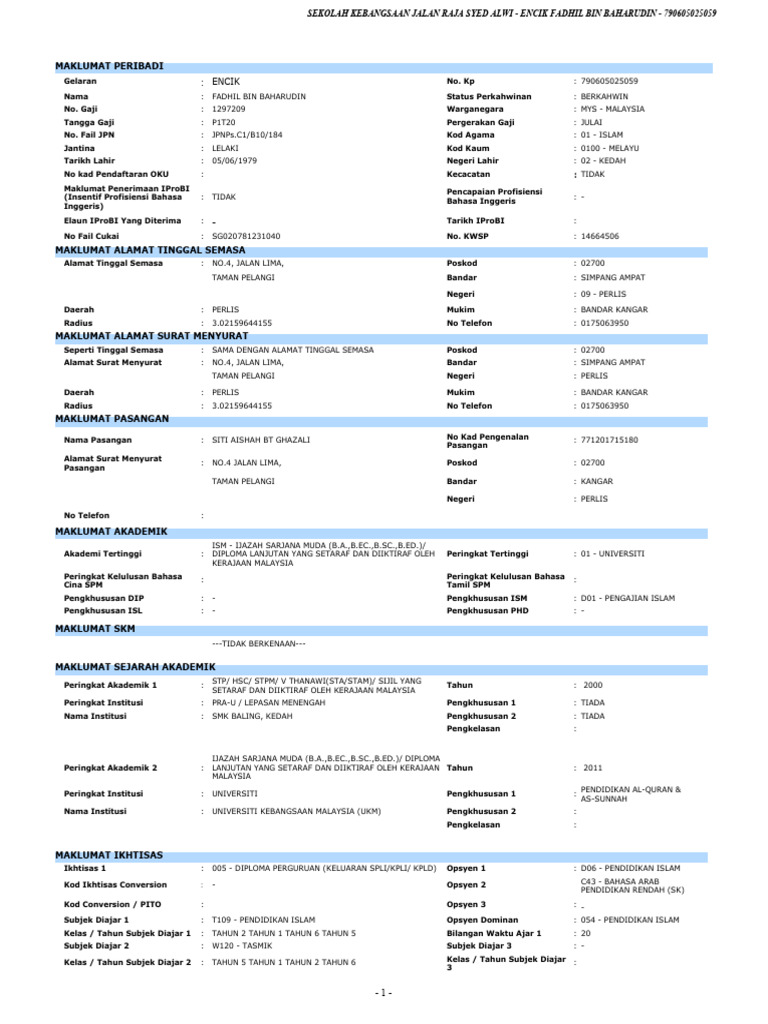 SK Paparan Semakan Data pdf-2 | PDF