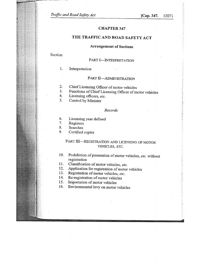Traffick and Road Safety Act | PDF