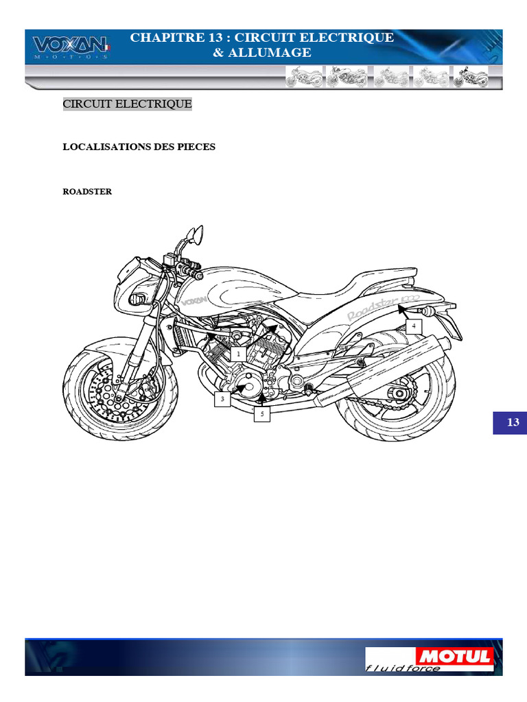 Schéma Électrique Moto 125 et Allumage | PDF | Allumage | Inducteur