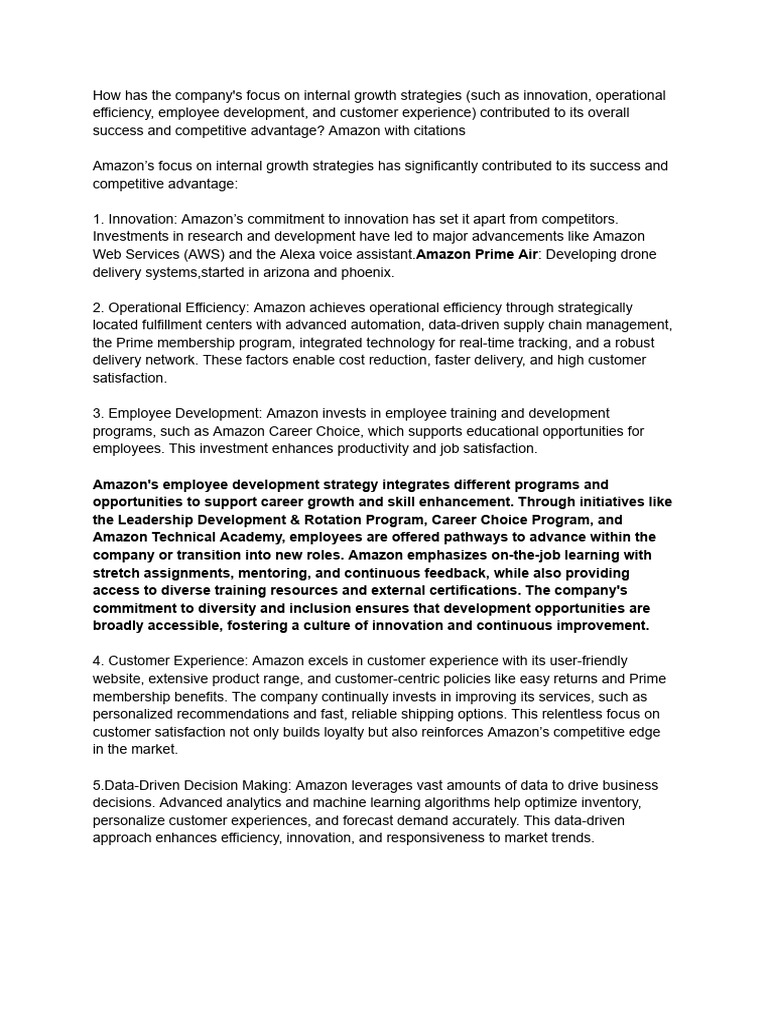 amazon case study | PDF | Customer Experience | Innovation