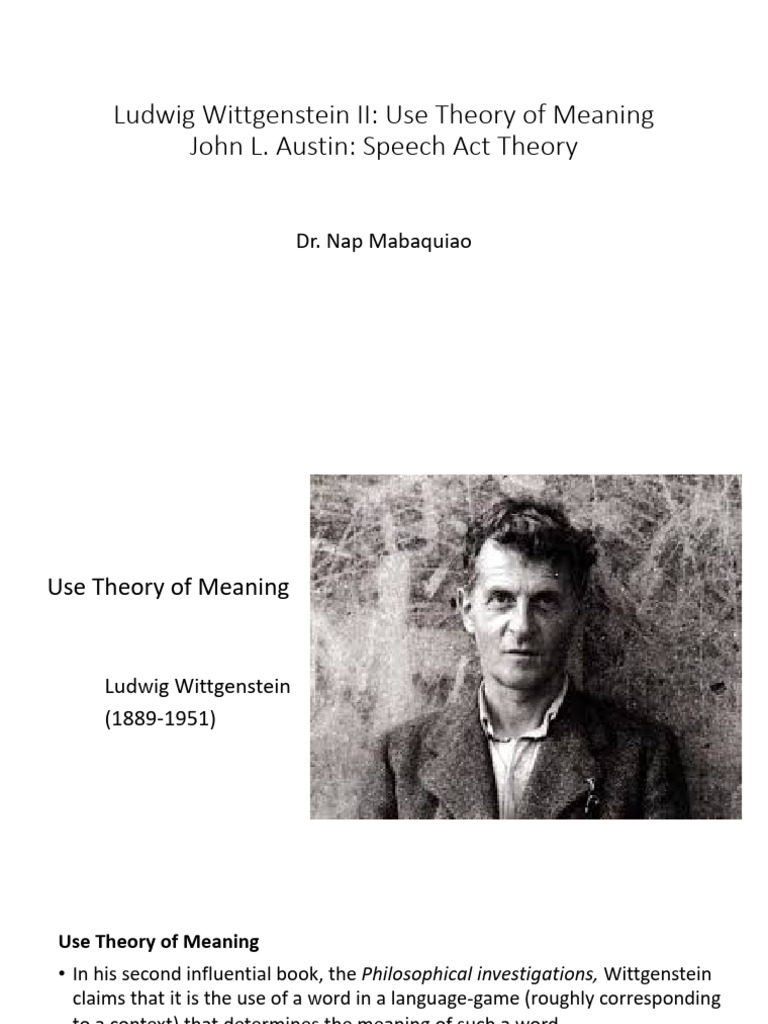 Wittgenstein's Use Theory of Meaning | PDF | Semiotics | Contemporary ...