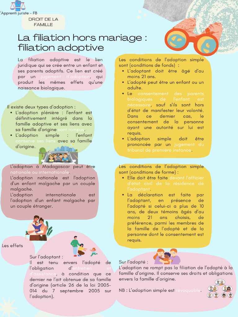 La Filiation Hors Mariage Filiation Adoptive | PDF