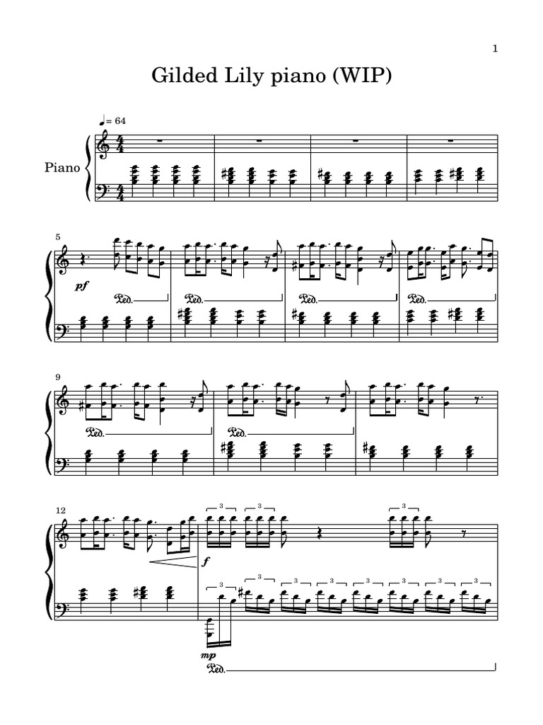 Gilded Lily Piano | PDF