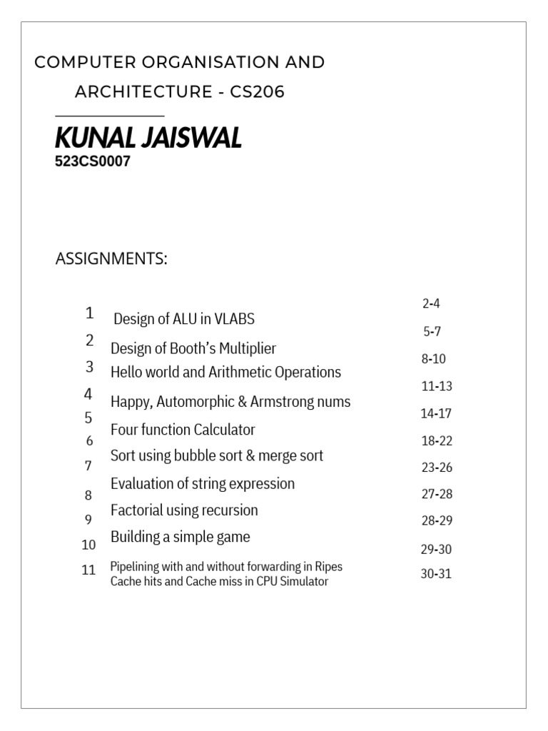 Computer Architecture Assignments Guide | PDF | Cpu Cache | Computer Architecture
