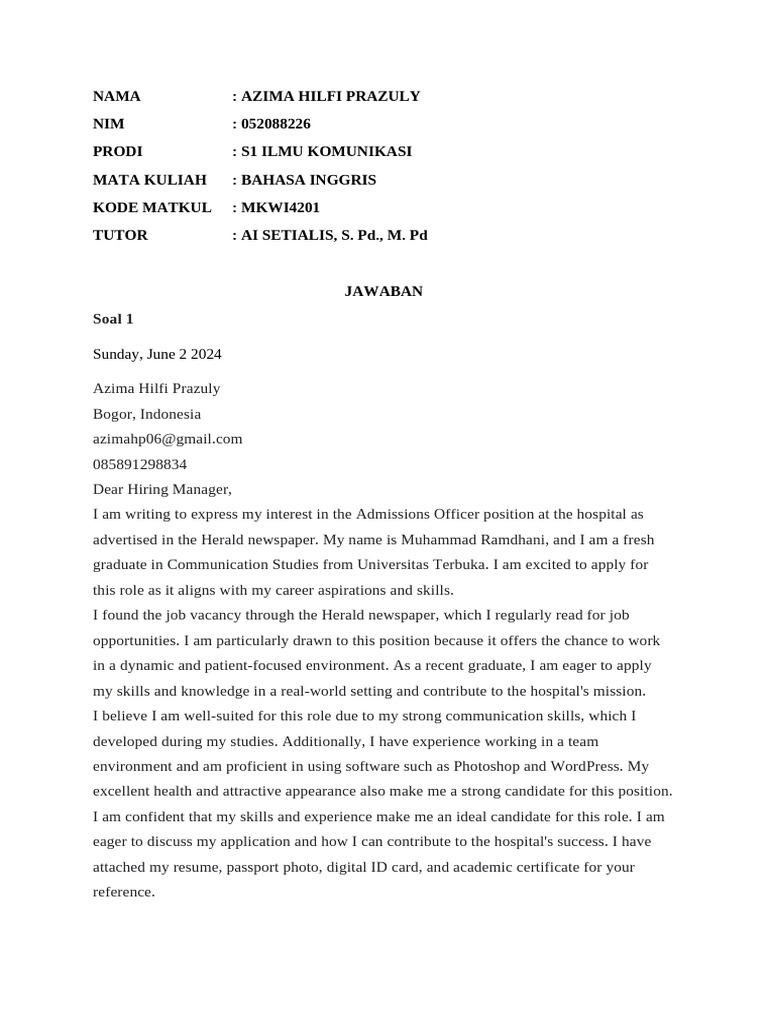 TUGAS.3 BahasaInggris Azima | PDF