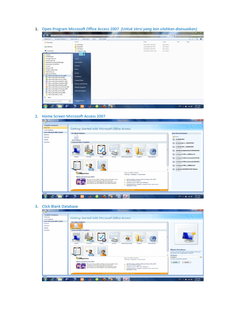 Tutorial Create Project With Db Ms Access Pdf Software Computing