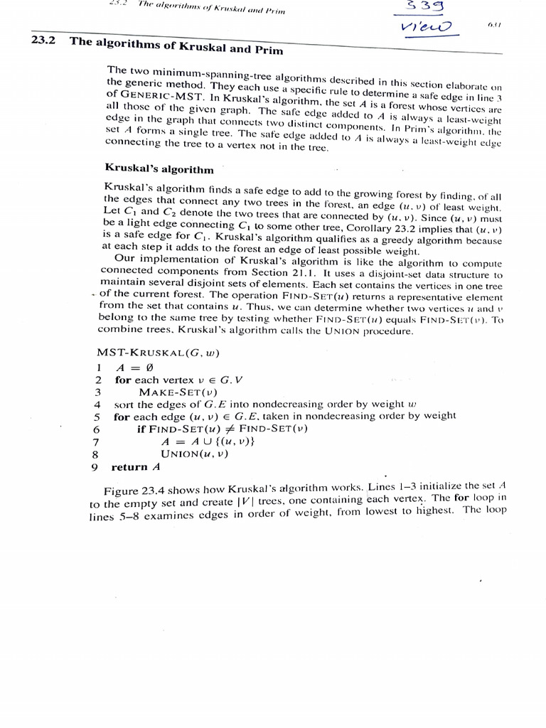 Algo-Kruskal and Prim | PDF | Computational Complexity Theory | Algorithms Algo-Kruskal and Prim | PDF | Computational Complexity Theory | Algorithms