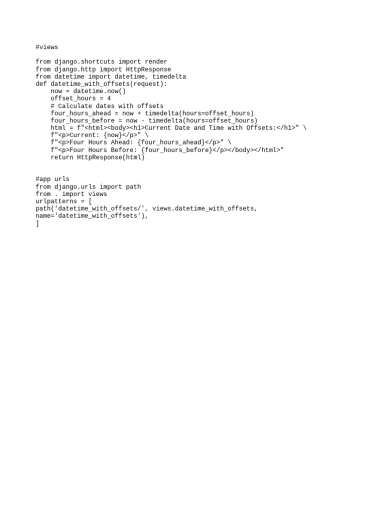 Django DateTime Offset Display | PDF
