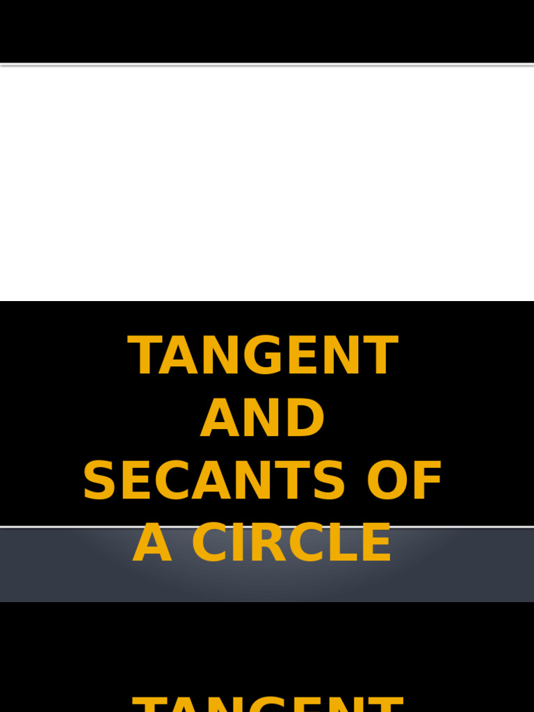 Tangent and Secants | PDF