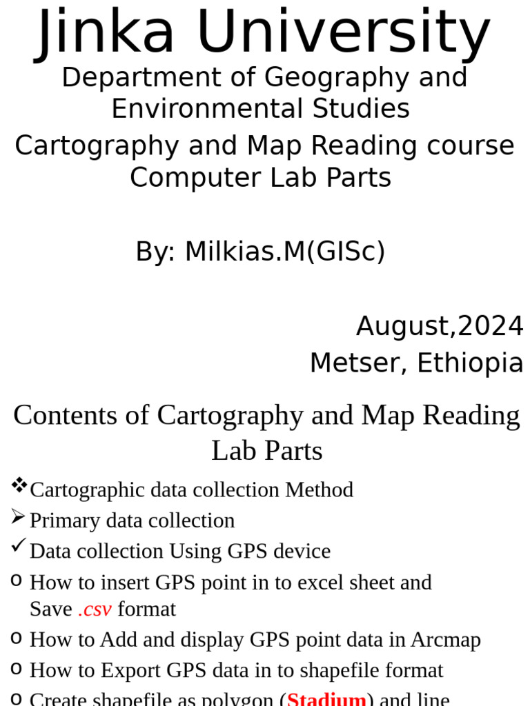 Cartography and Map Reading Lab Parts | PDF