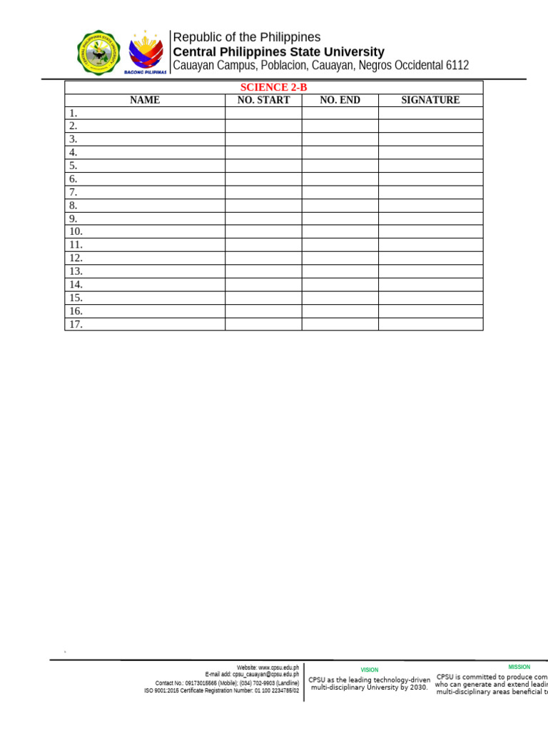 Attendance Lay Out | PDF