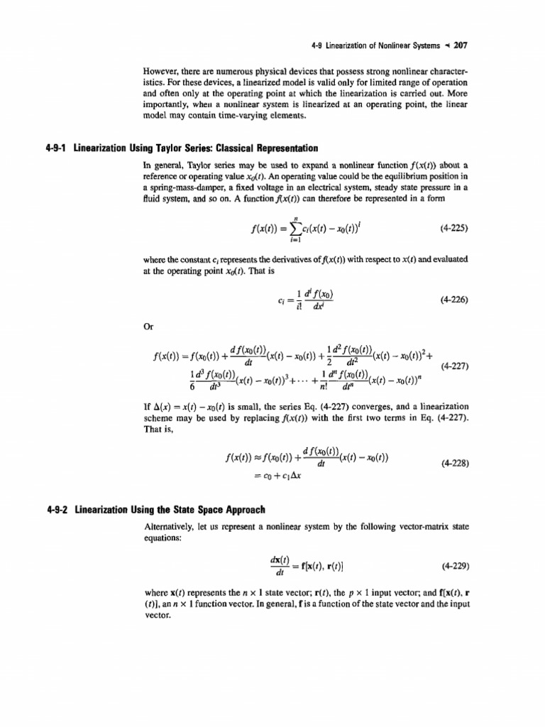 Linearization Automatic Control Systems Farid Golnaraghi Benjamin C Kuo ...