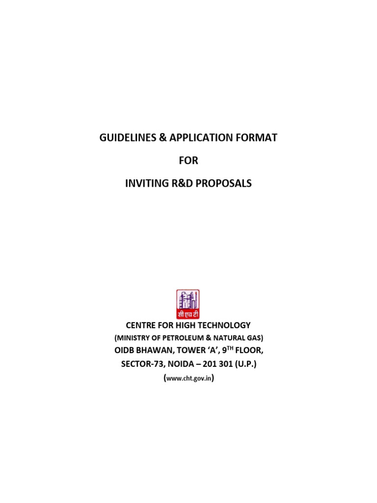 Guidelines For R&D Proposals 2024 | PDF | Natural Gas | Carbon Capture ...