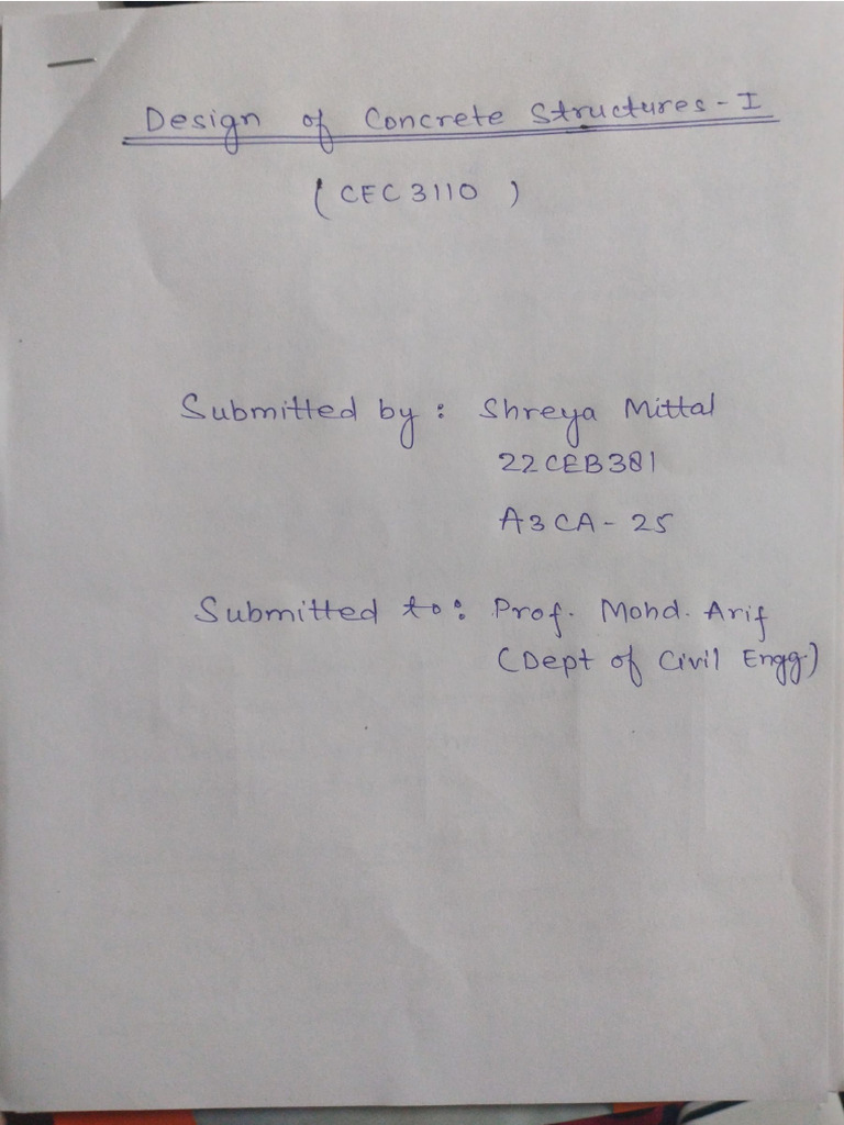 RCC-Assignment1 Arif Sir | PDF