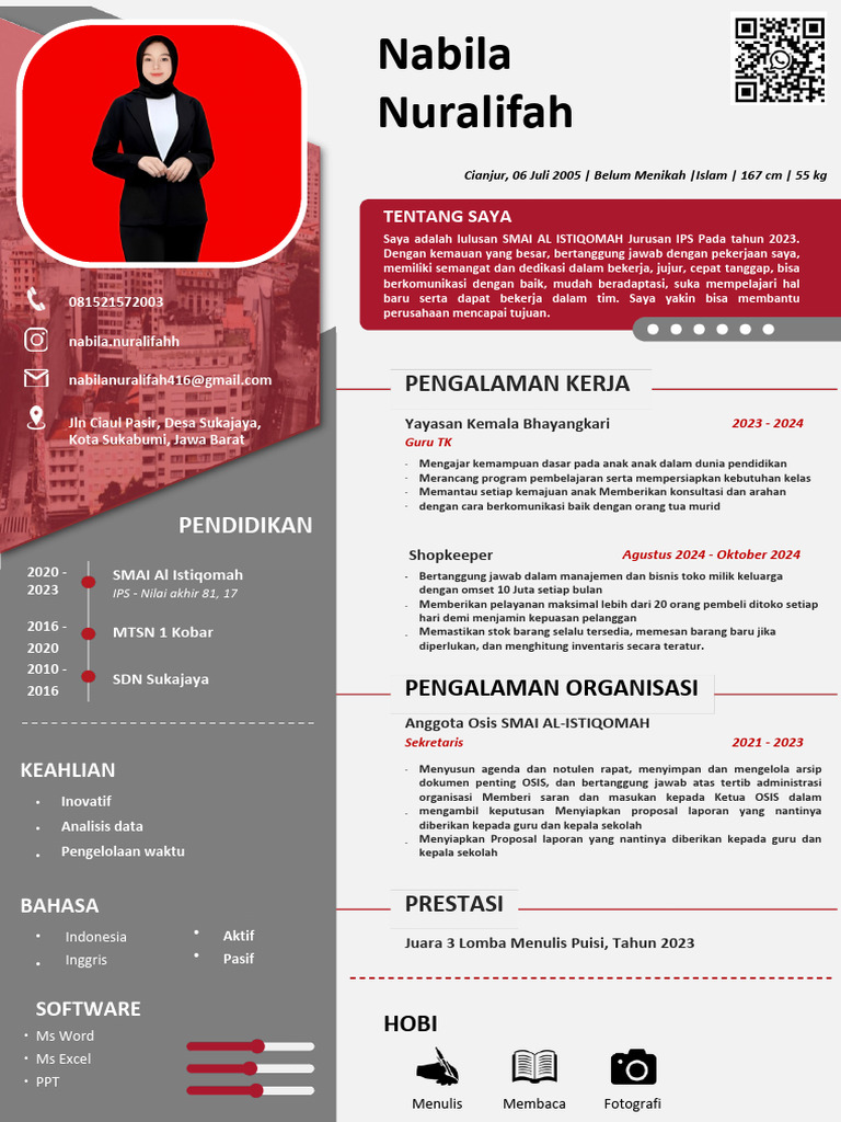 CV Nabila Nuralifah | PDF