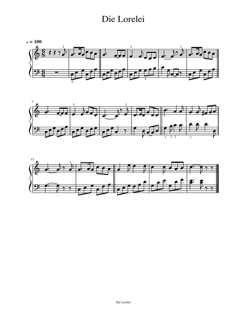 Die Lorelei - Piano (SFILE | PDF