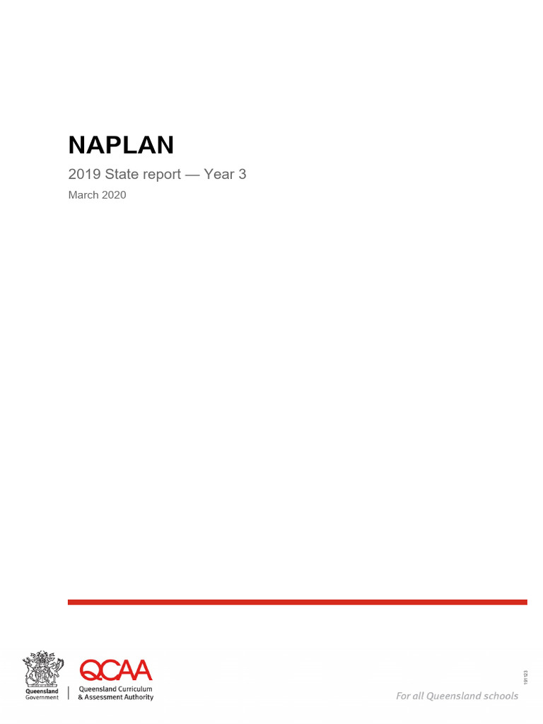 Naplan 2019 State Report Year3 | PDF | Educational Assessment | Grammar