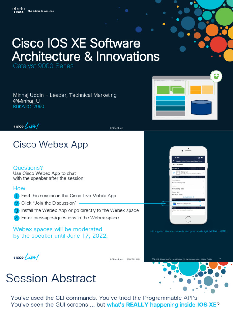 BRKARC-2090 - Cisco IOS XE Software Architecture & Innovations - Catalyst 9000 Series | PDF ...