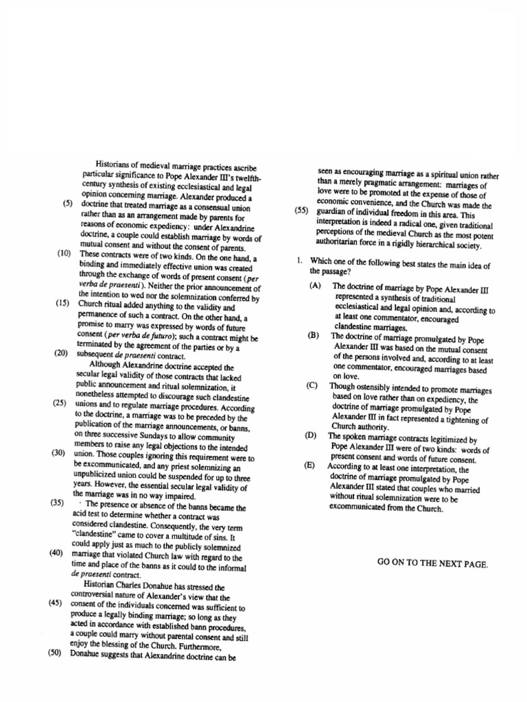 Reading Practice 18 - Historians of Medieval Marriage | PDF | Marriage