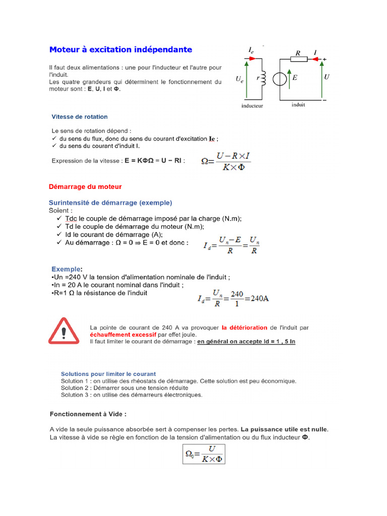 Suite Du Cours Des Modes D'excitation MCC À Écrire | PDF