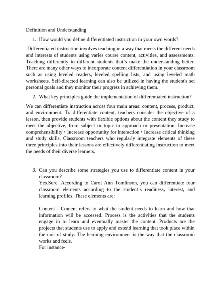 Differentiated Instruction Strategies Guide | PDF | Differentiated Instruction | Learning