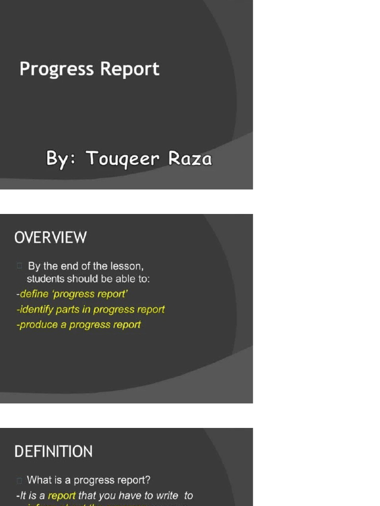 Progress Report | PDF
