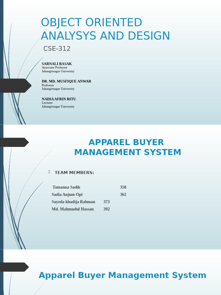 Object Oriented Analysys And Design Pdf Procurement Information Technology