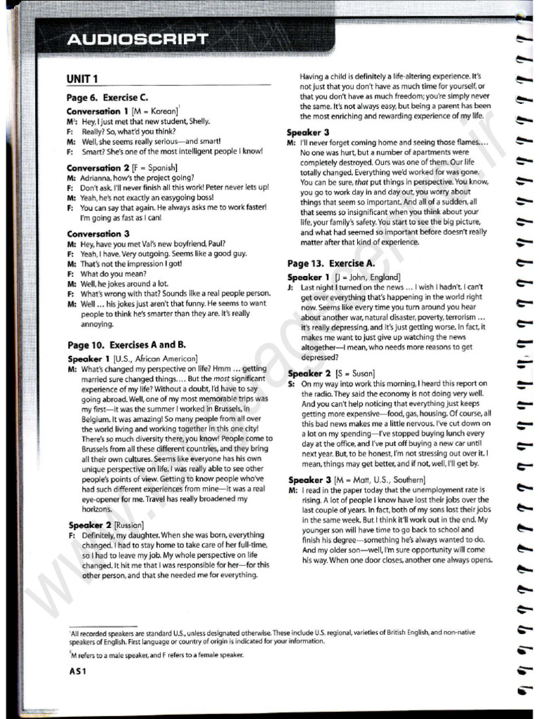 Summit 1 Script Languagecentre - Ir | PDF