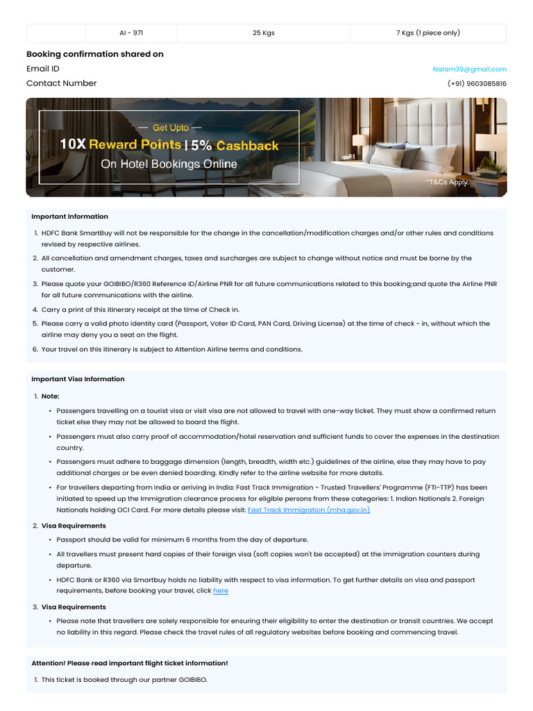Tickets | PDF | Travel Visa | Government And Personhood