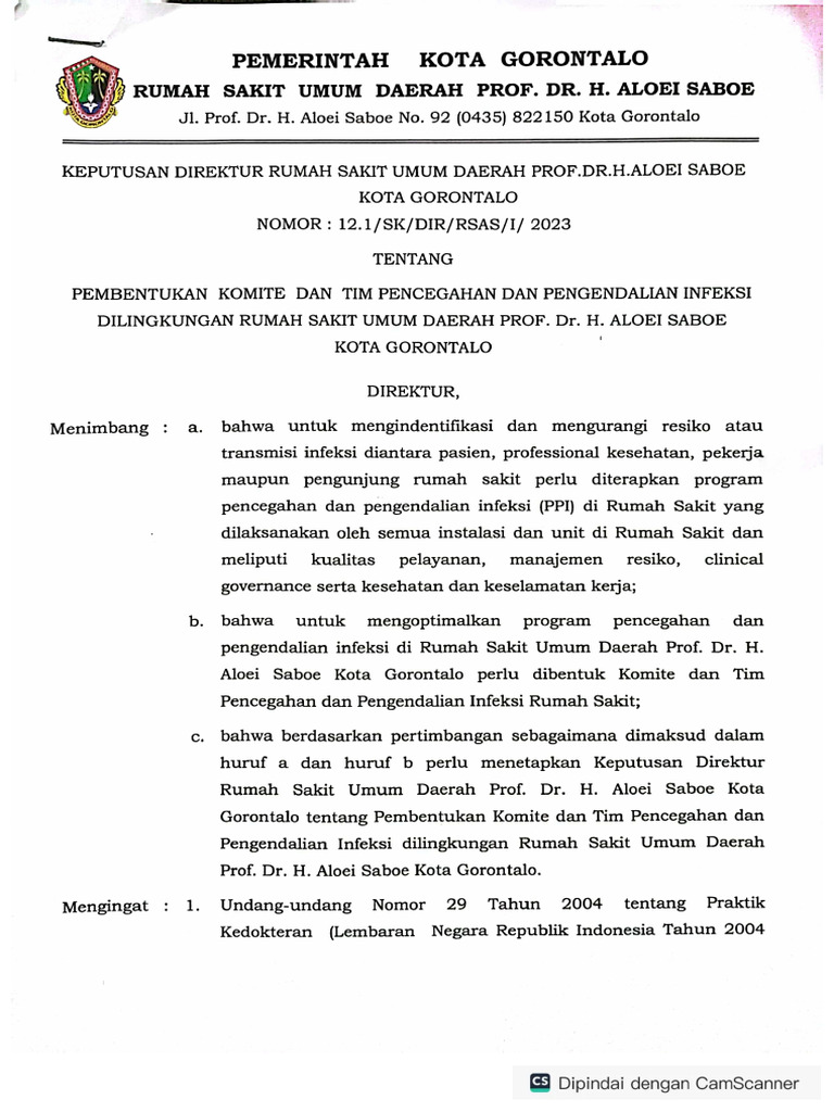 SK Komite Dan Tim PPI | PDF