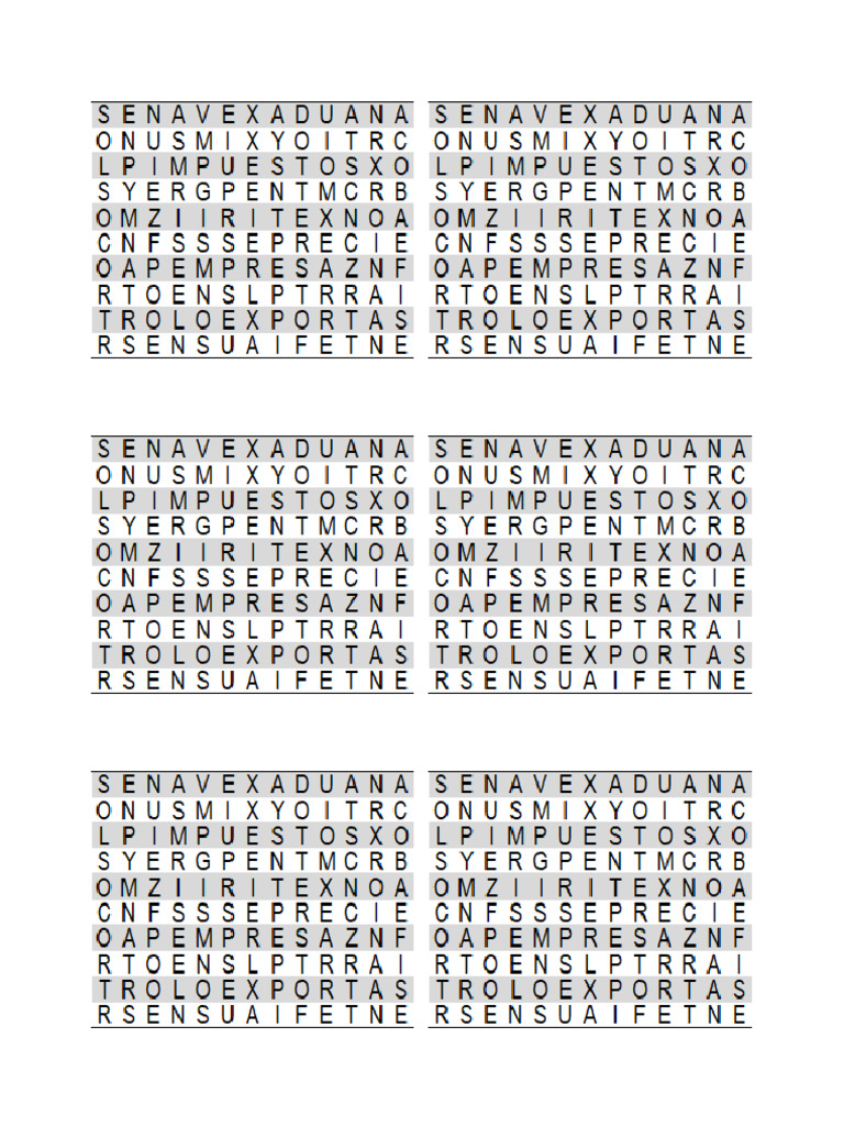 Sopa de Letras | PDF