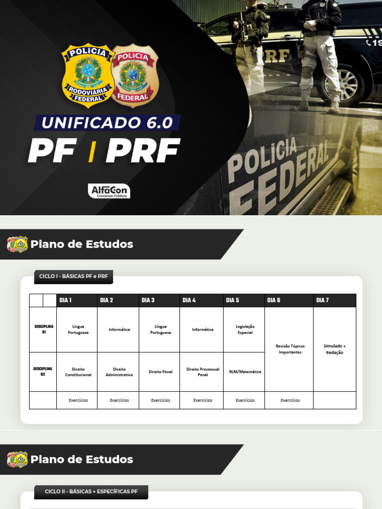 Ciclio de Estudos - Unificado PF e PRF | PDF | Justiça | Crime e Violência