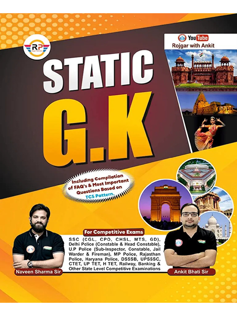 Static GK Rojgar With Ankit | PDF | Travel | Art