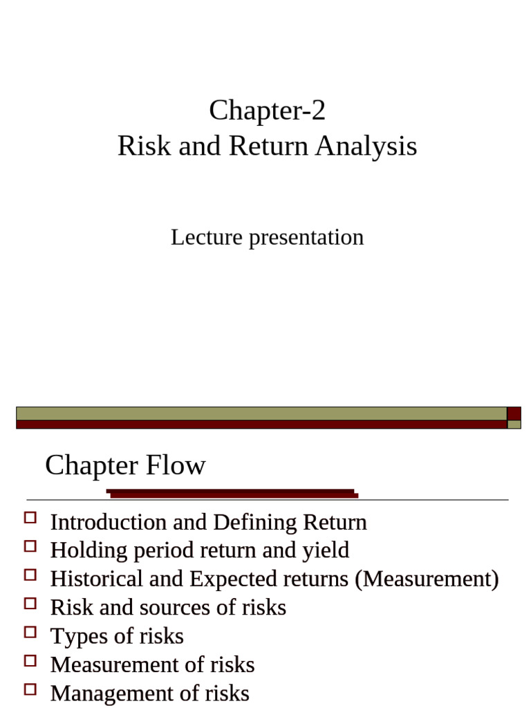Chapter-2 Risk and Returns | PDF | Investing | Risk