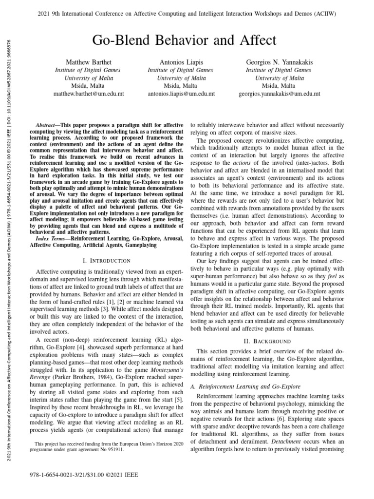 Go Blend Behavior and Affect | PDF | Affect (Psychology) | Learning