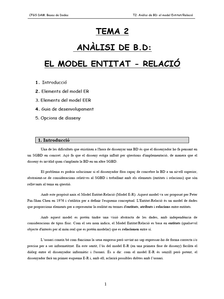 Apunts Bases de Dades | PDF