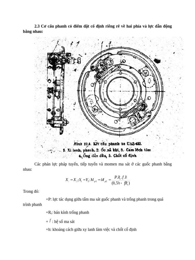 Tính toán hệ thống phanh | PDF